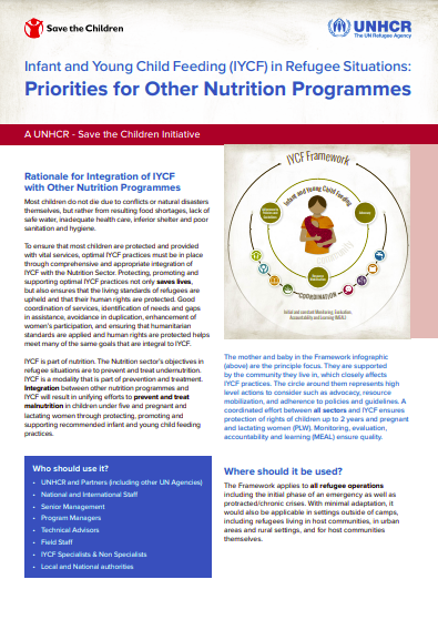 Infant and Young Child Feeding (IYCF) in Refugee Situations: Priorities ...