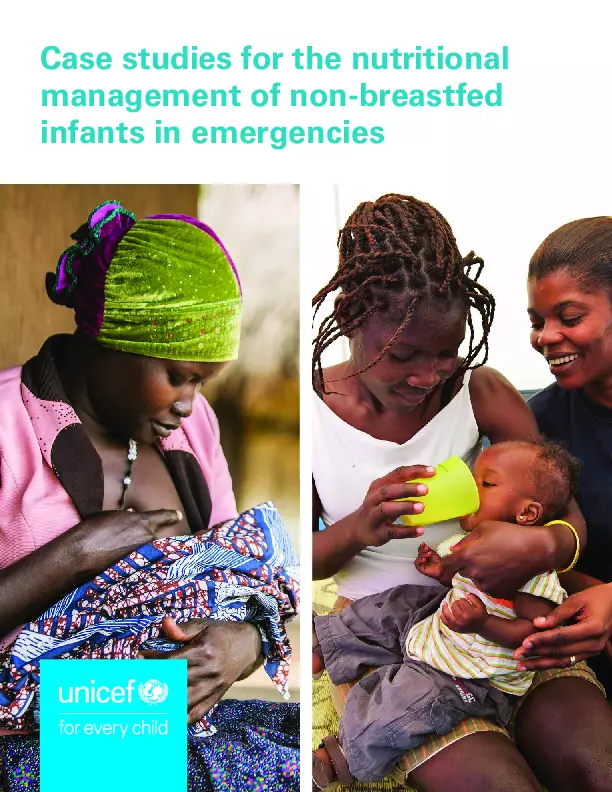 Case Studies for the Nutritional Management of Non-breastfed Infants in ...
